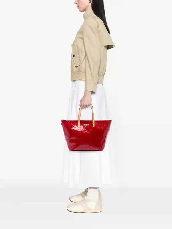 LOUIS VUITTON Monogram Vernis Bellevue Gm Tote Bag - Red