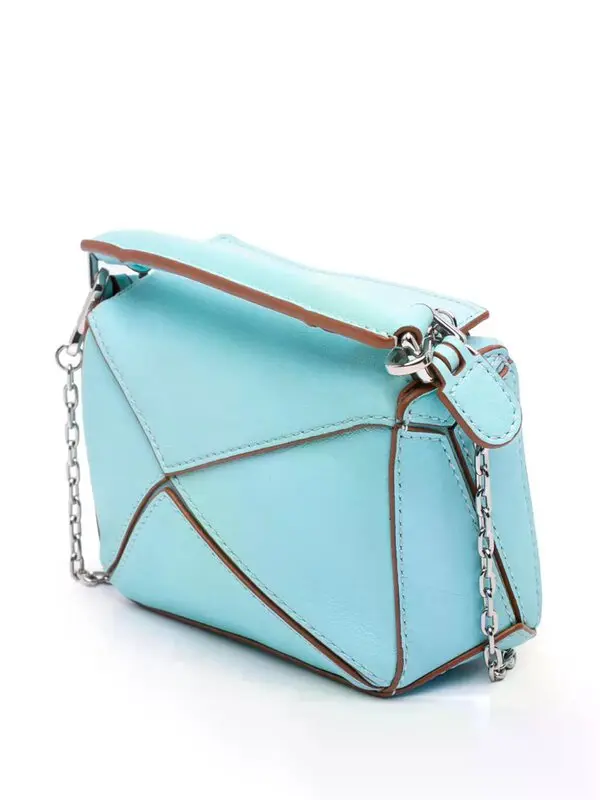 Loewe Nano Calfskin Puzzle Satchel - Blue