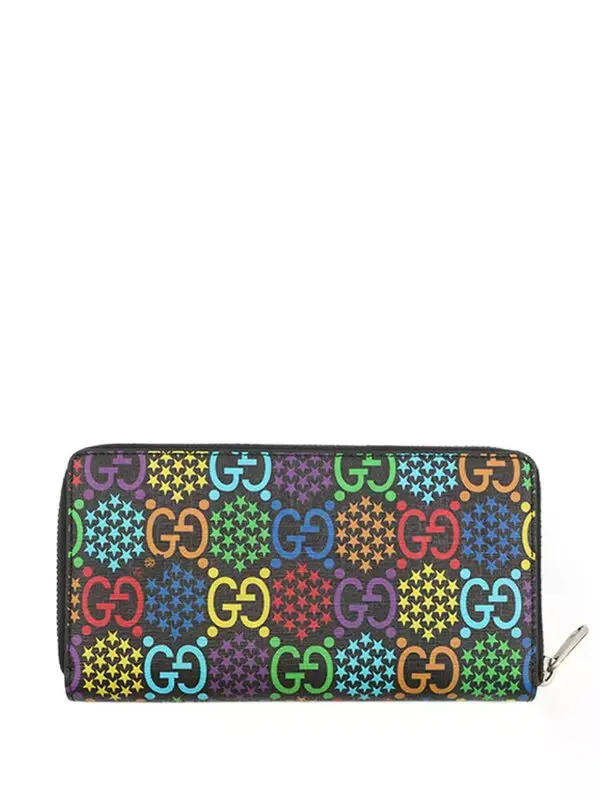 Gucci 2016-2026 Gg Supreme Psychedelic Zip Around Wallet Long Wallets - Black