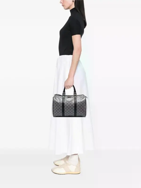 Gucci Medium Gg Crystal Joy Boston Bag - Grey