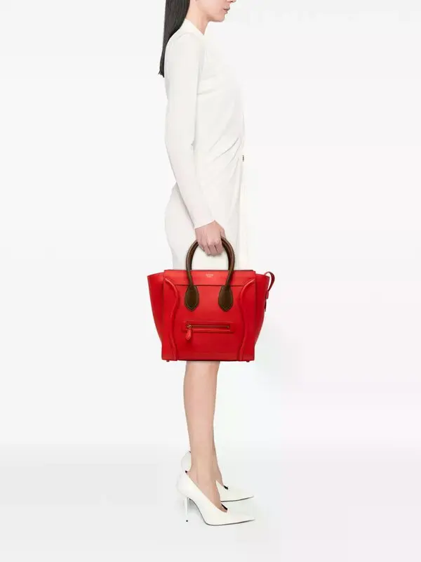 Celine Mini Luggage Tote Bag - Red
