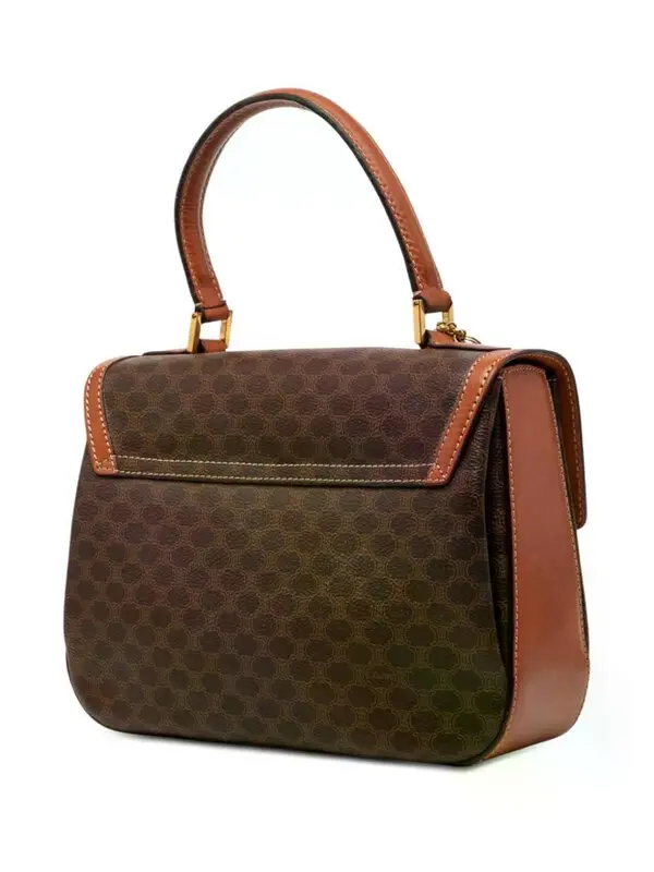 Celine Macadam Coated Canvas Satchel