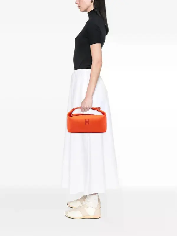 Hermès Toile De Jouy "a Brac" Case Vanity Bag - Orange