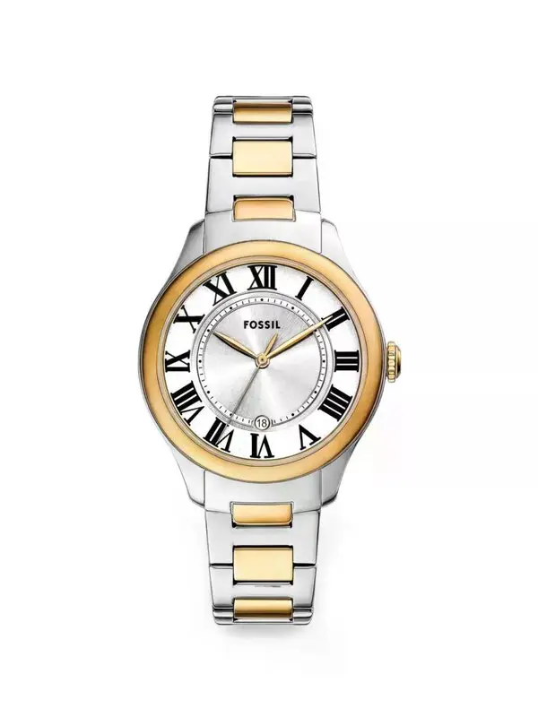 Fossil Gilmore Roman Numeral 38mm Watch - Silver
