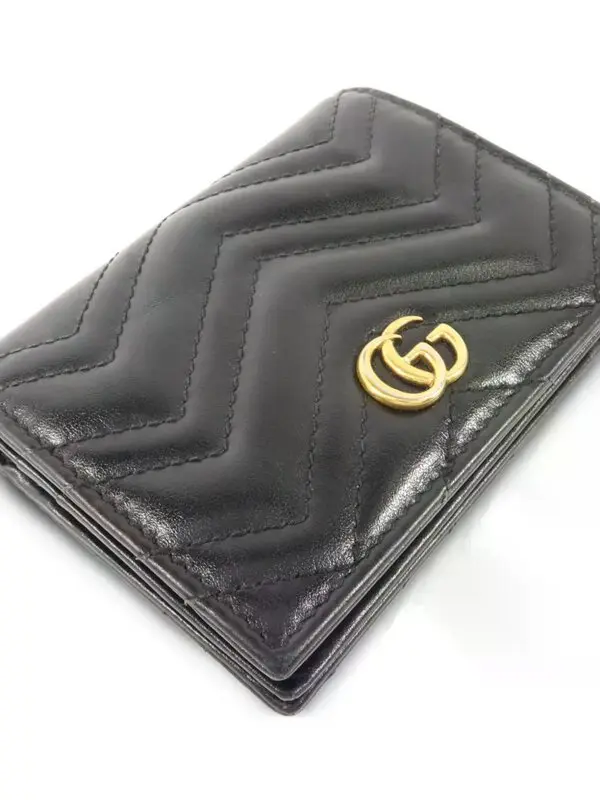 Gucci Gg Marmont Card Case Wallet - Black