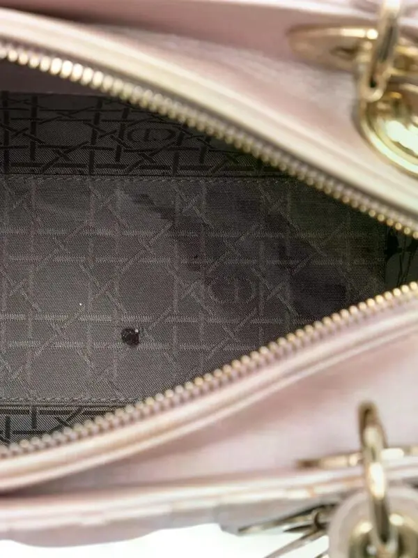 Dior Medium Lambskin Cannage Lady Satchel - Pink