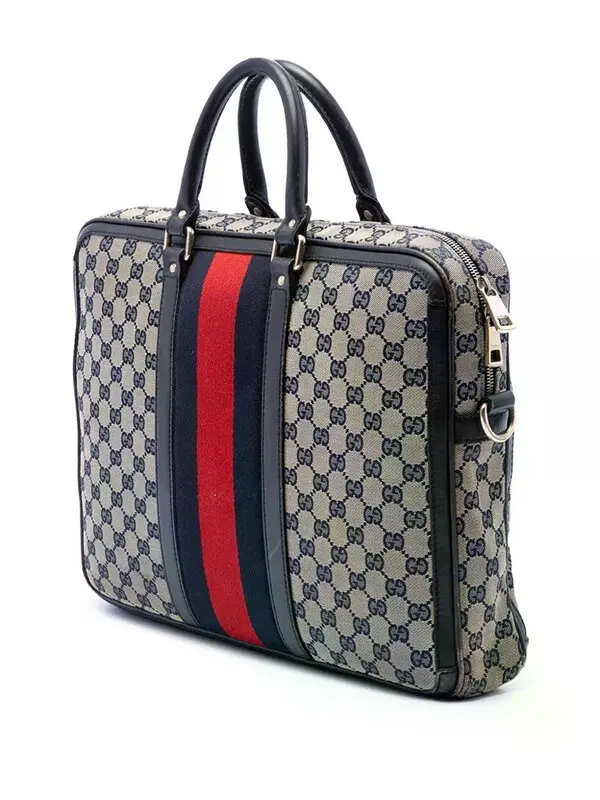 Gucci Gg Canvas Web Briefcase