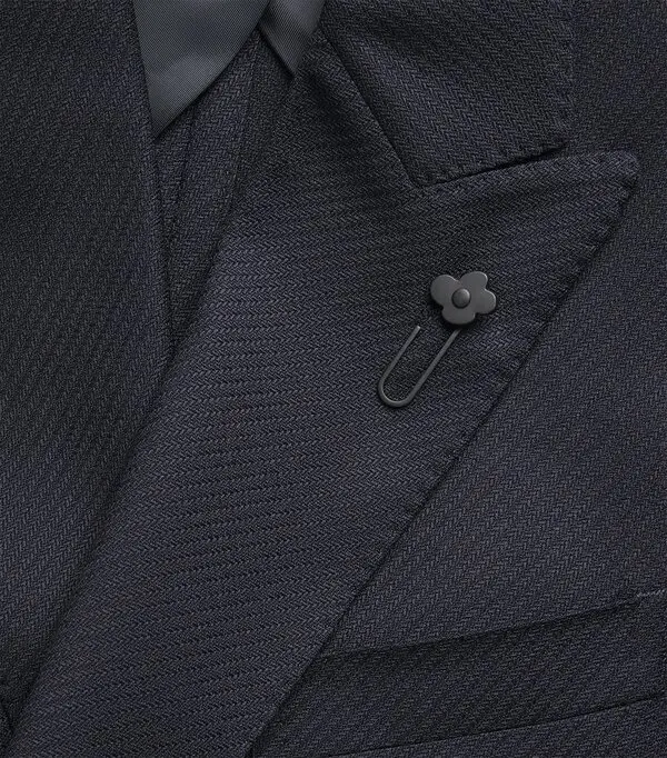LARDINI Wool Double-breasted Blazer