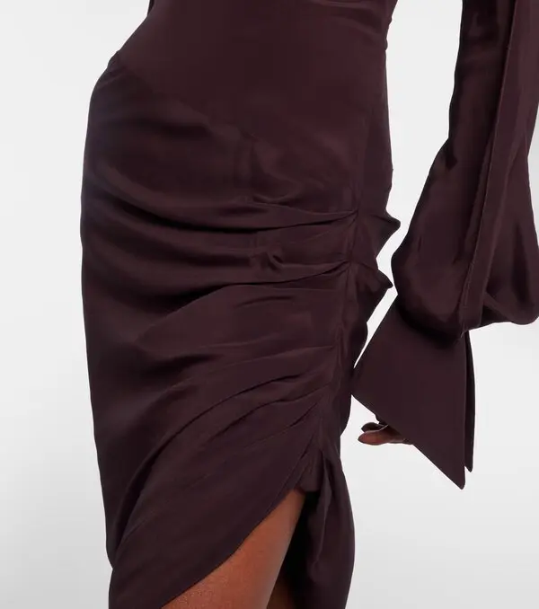 MUGLER Asymmetric Mini Dress With Drapes