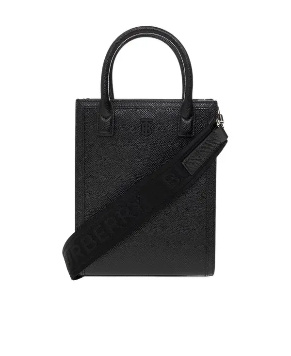 Burberry Denny Monogram-motif Messenger Bag - Black
