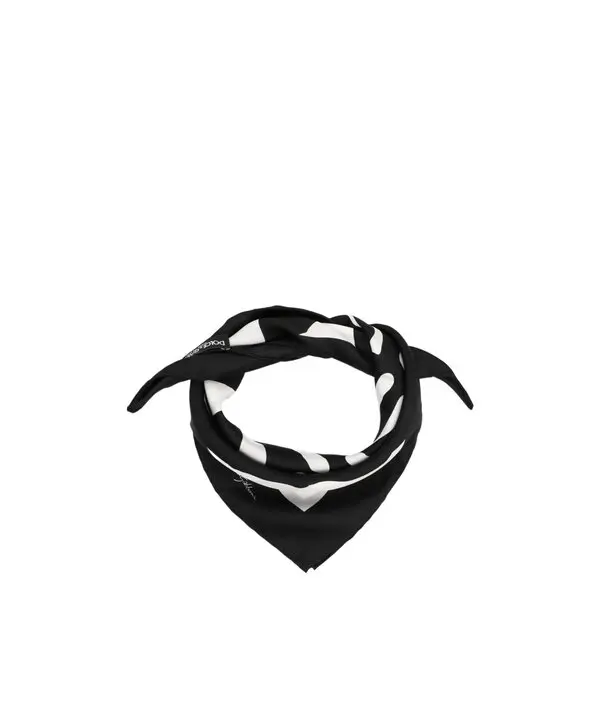 Dolce & Gabbana Dolce Gabbana Logo Print Scarf - Black