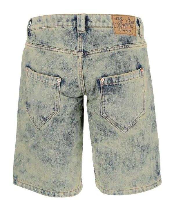 Vaquera Logo-patch Knee-length Denim Shorts