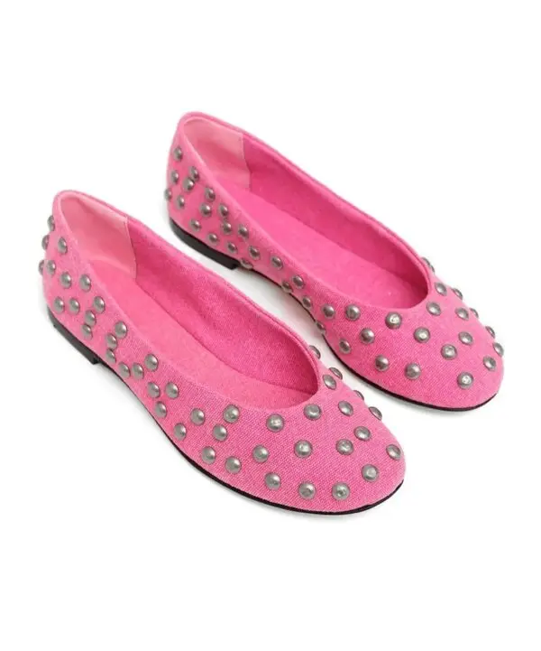 Gimaguas Studded Canvas Ballet Flats