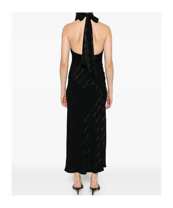 Rixo Maura Halterneck Jacquard Dress