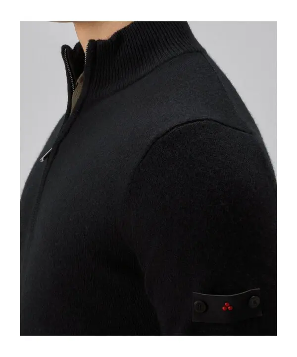 Peuterey Trebe Half-zip Fine Wool Knitwear With Logo Detail