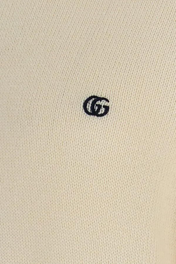 Gucci Long-sleeved Crew Neck Sweater - White