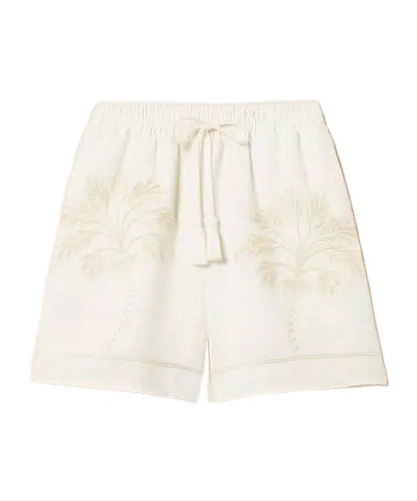 TWINSET Embroidered Drawstring Shorts - No