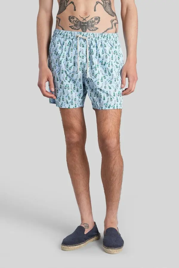 MC2 SAINT BARTH Happy Sabrage Print Swim Shorts