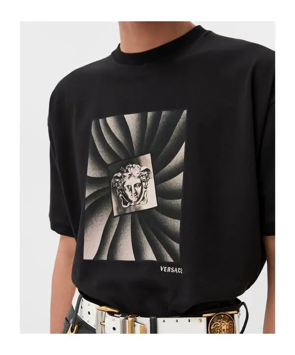 Versace Printed Cotton-jersey Regular T-shirt
