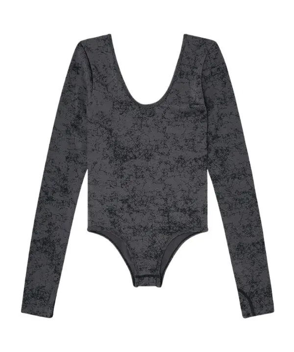 DIESEL® Open-back Long-sleeve Bodysuit - Black