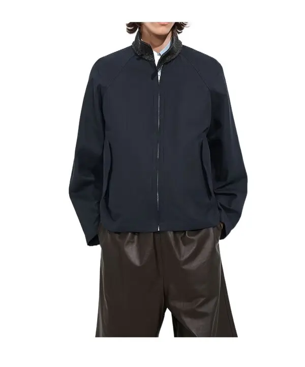 Bottega Veneta Cotton Gabardine Harrington Jacket