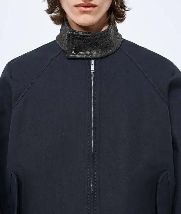 Bottega Veneta Cotton Gabardine Harrington Jacket