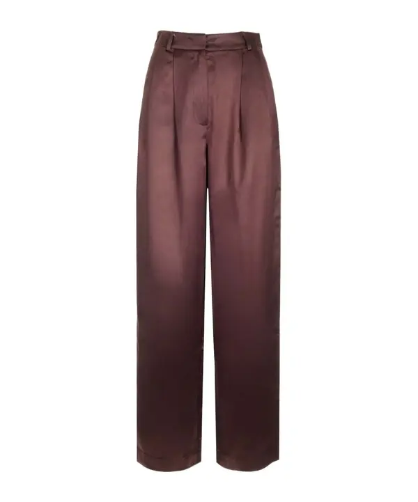 LOULOU STUDIO Vione Silk-blend Trousers