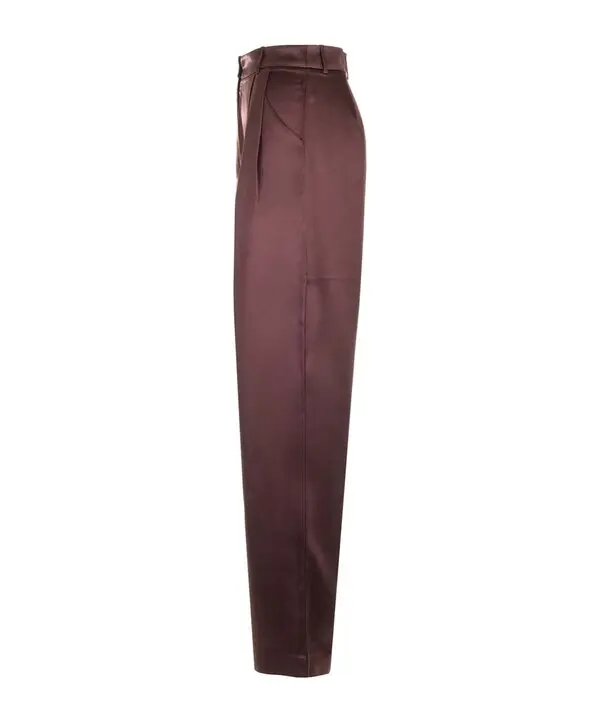 LOULOU STUDIO Vione Silk-blend Trousers