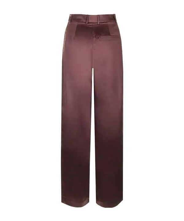 LOULOU STUDIO Vione Silk-blend Trousers