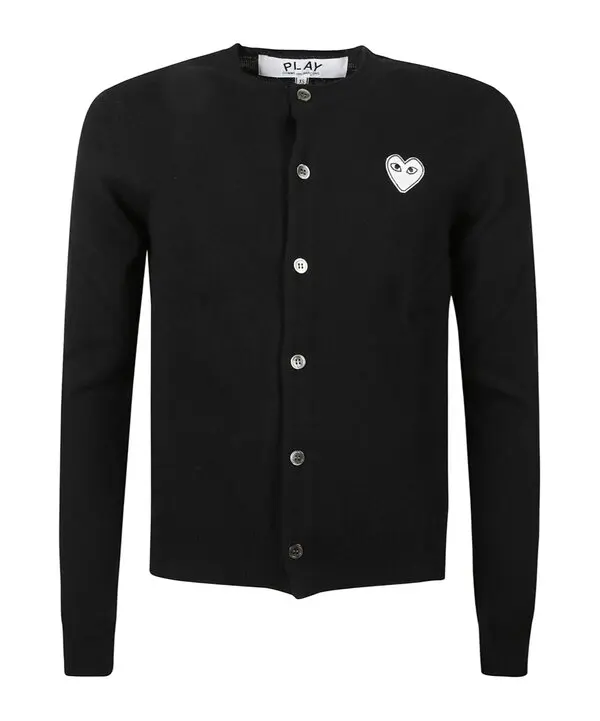 Play Comme Des Garcon Ribbed Cuff Knit Sweater