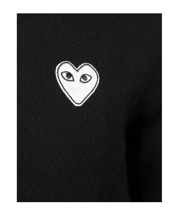 Play Comme Des Garcon Ribbed Cuff Knit Sweater
