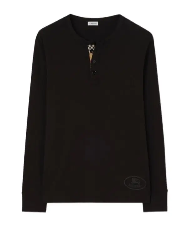 Burberry Long-sleeve Cotton Top - Black