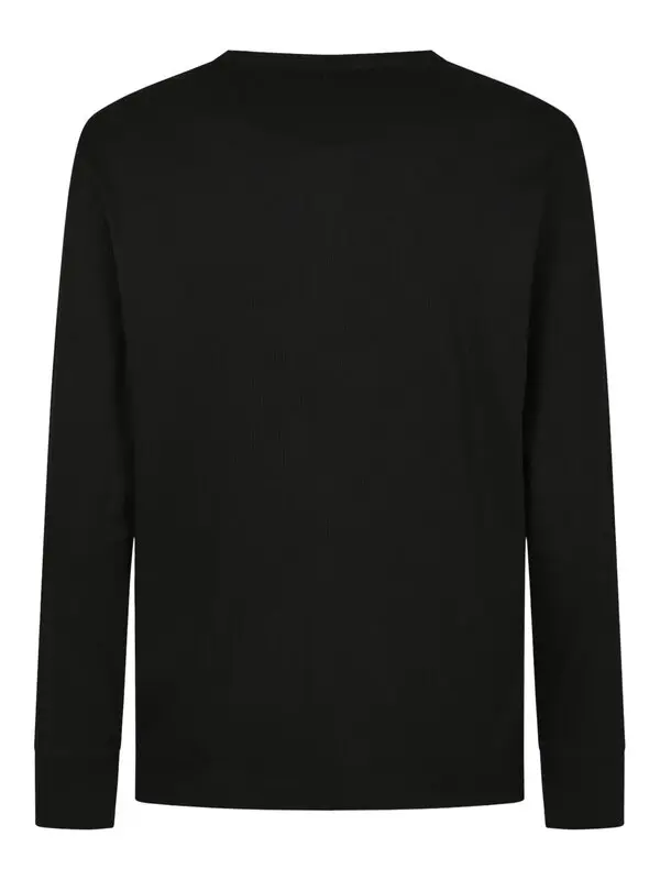 Burberry Long Sleeved Crewneck Top - Black