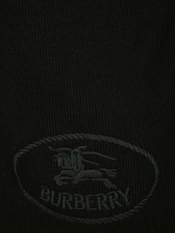 Burberry Long Sleeved Crewneck Top - Black