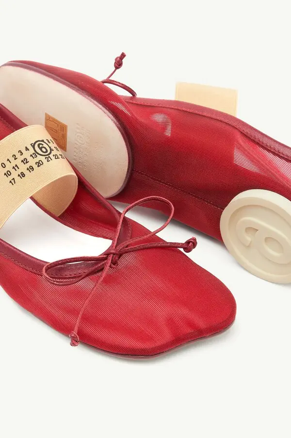 MAISON MARGIELA Numeric-strap Anatomic Ballet Flats