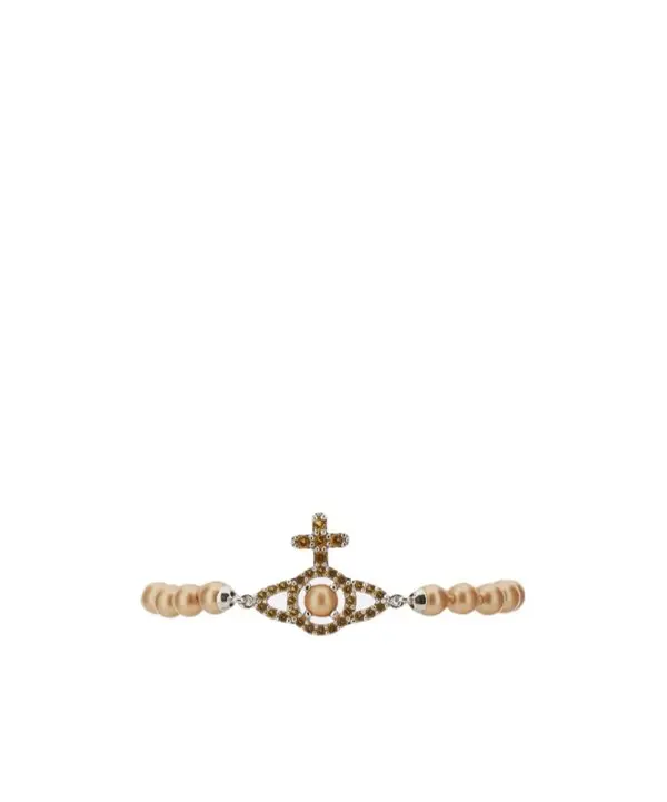 VIVIENNE WESTWOOD Saturn Embellished Bracelet - Yellow