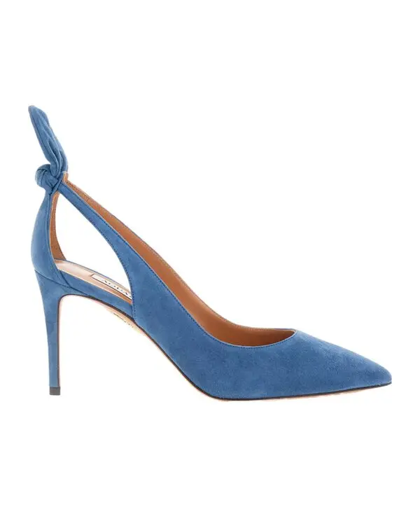 AQUAZZURA Pointed Toe High Heel Pumps With Bow Detailing