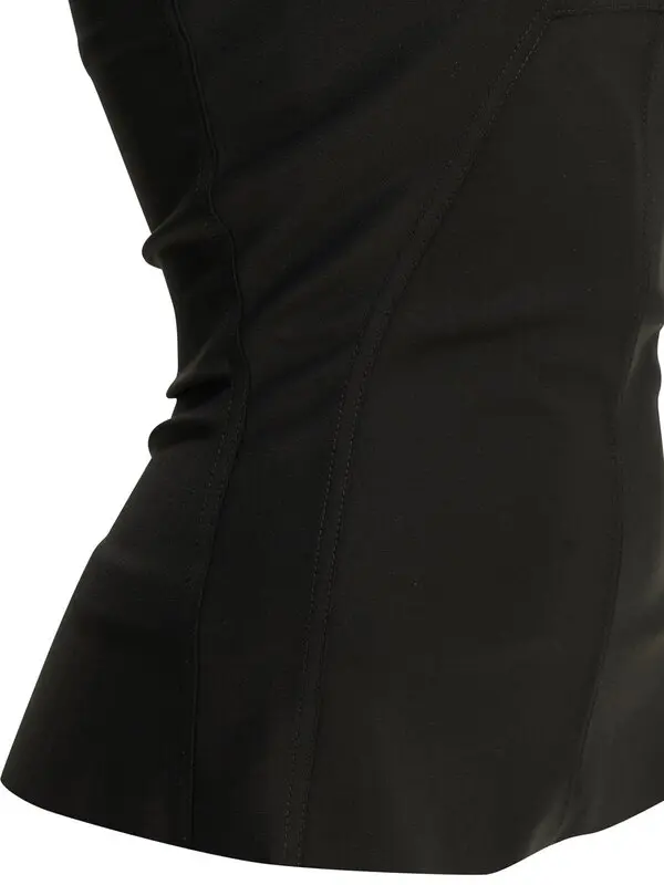 Rick Owens Wool Crepe Bustier Top