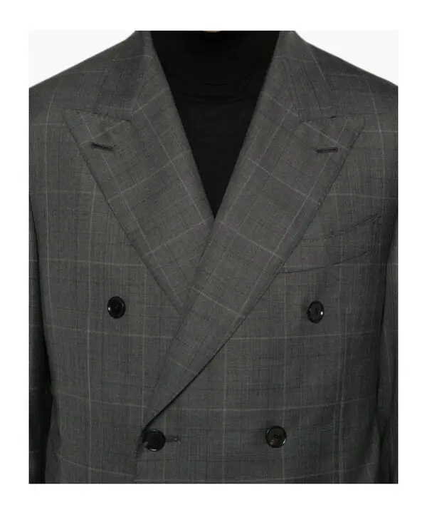 Caruso Check Double-breasted Suit