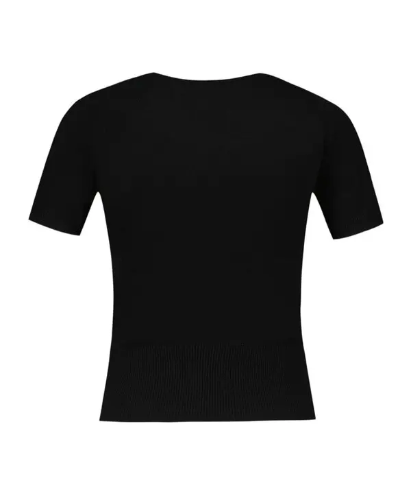 VIVIENNE WESTWOOD Orb Embroidered Knit Top - Black