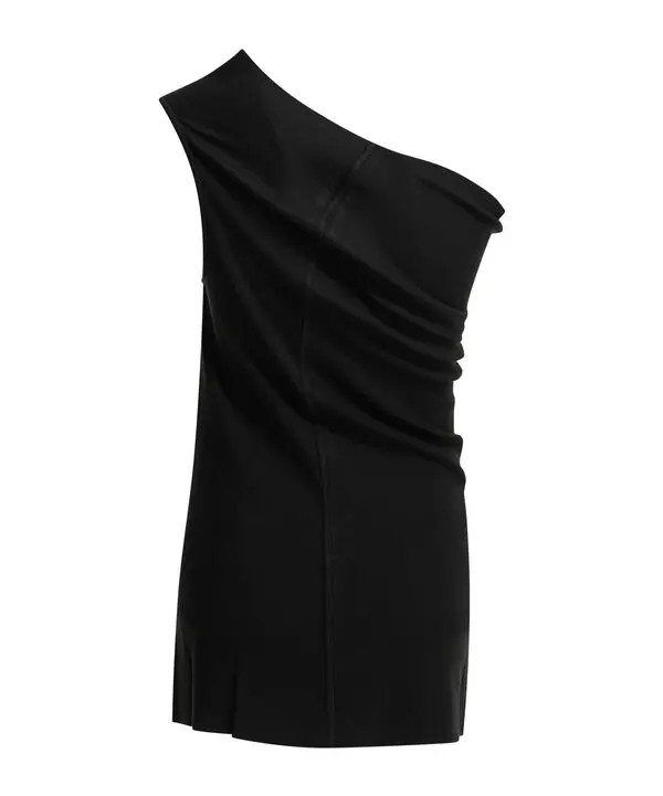 Rick Owens One Shoulder Asymmetrical Draped Top