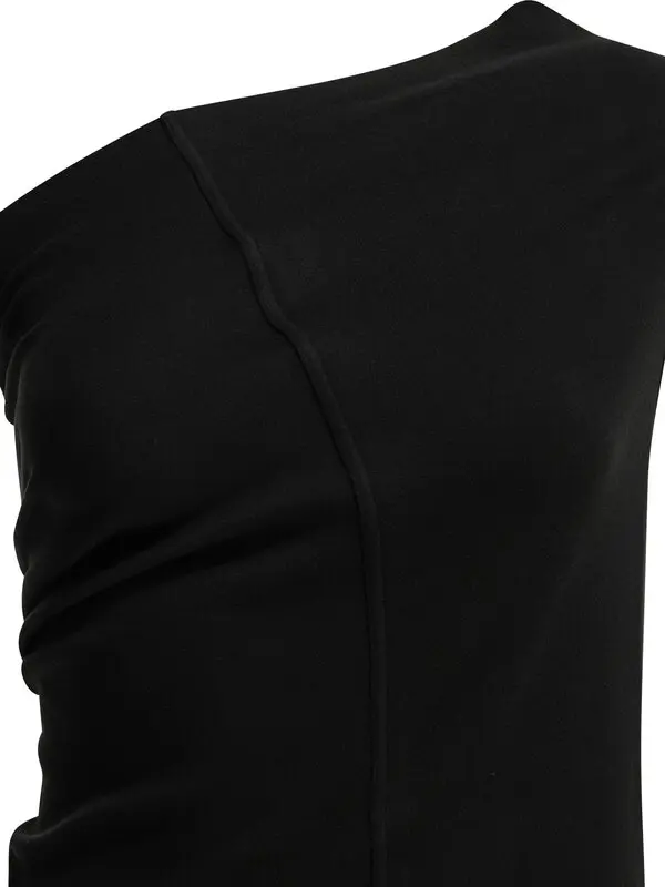 Rick Owens One Shoulder Asymmetrical Draped Top