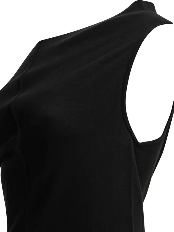 Rick Owens One Shoulder Asymmetrical Draped Top