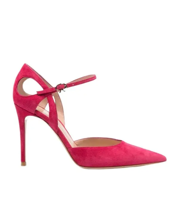 GIANVITO ROSSI Pointed-toe High Heels With Criss-cross Ankle Straps