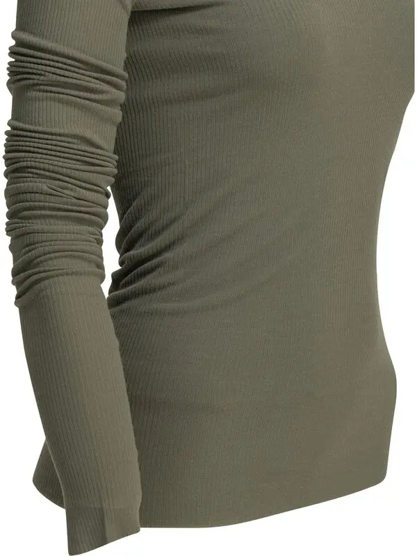 Rick Owens One-shoulder Asymmetrical Tank Top With Pleated Sleeve