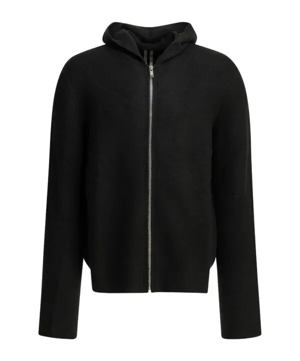 Rick Owens Long-sleeved Hooded Zip-up Sweatshirt