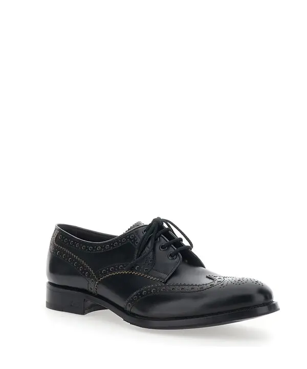 LIDFORT Round Toe Lace-up Shoes