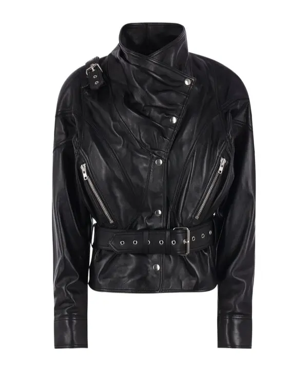 Vaquera Belted Leather Jacket
