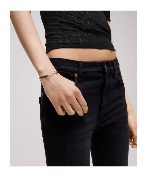 Gucci Staffa Leather Bracelet