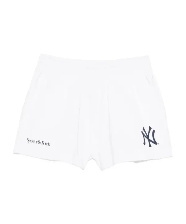 SPORTY  RICH Lucy Print-detail Shorts - White